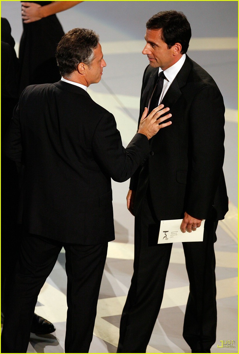 Colbert, Carell & Stewart Hug @ Emmys 2007: Photo 593851 | Photos ...