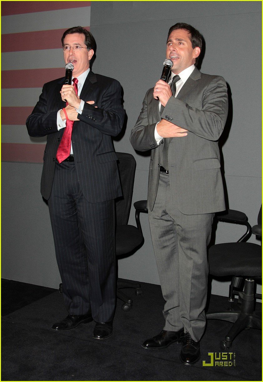 Anne Hathaway and Steve Carell Get Smart with Stephen Colbert: Photo ...