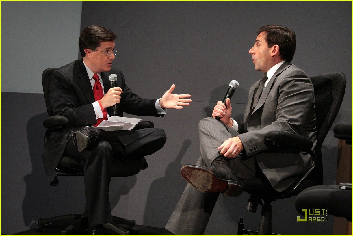 Anne Hathaway and Steve Carell Get Smart with Stephen Colbert: Photo ...