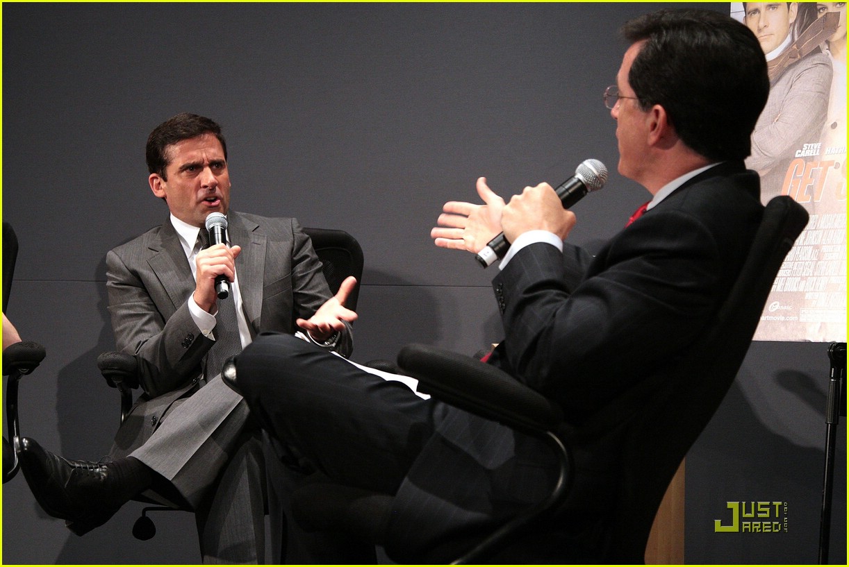 Anne Hathaway and Steve Carell Get Smart with Stephen Colbert: Photo ...