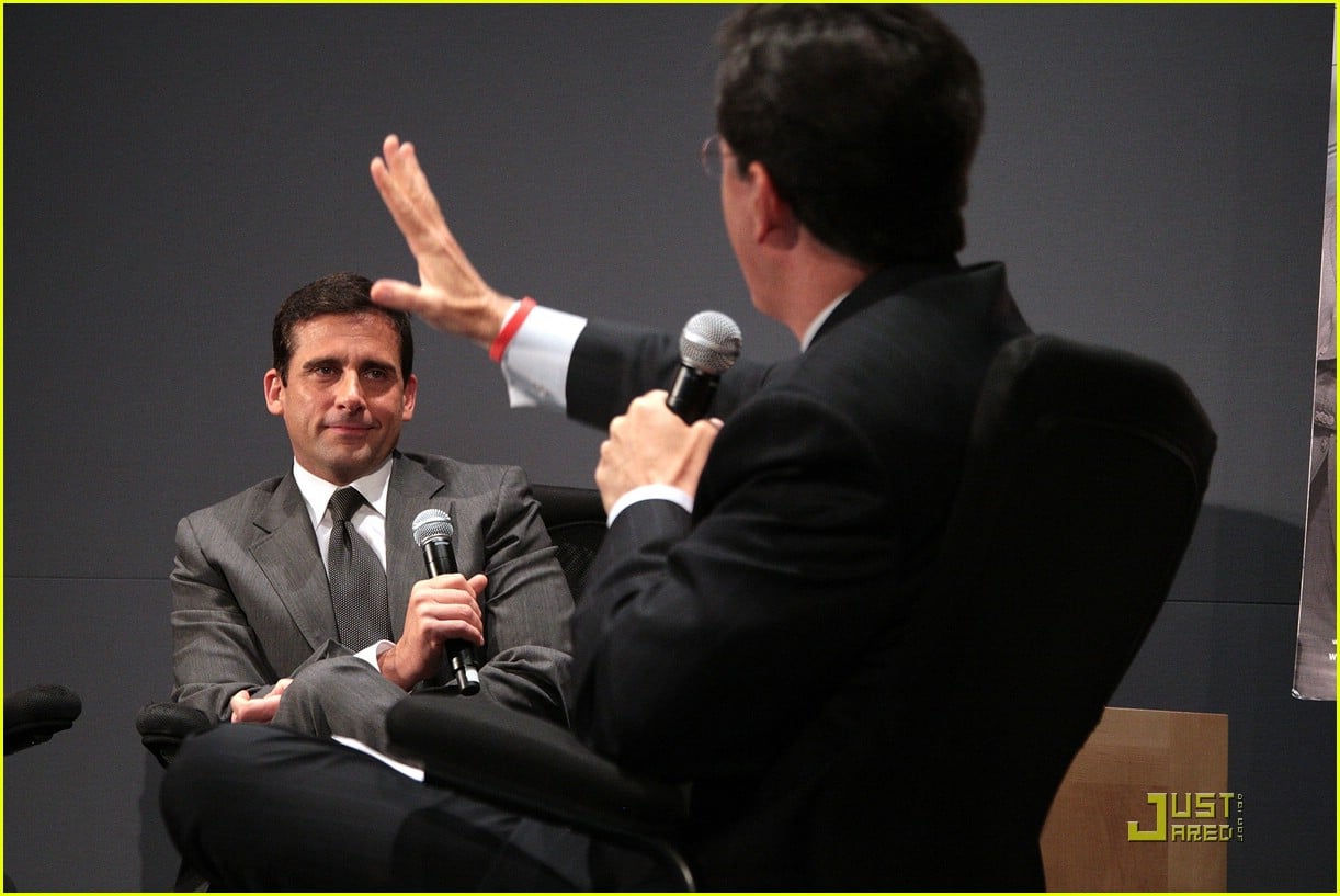 Anne Hathaway and Steve Carell Get Smart with Stephen Colbert: Photo ...