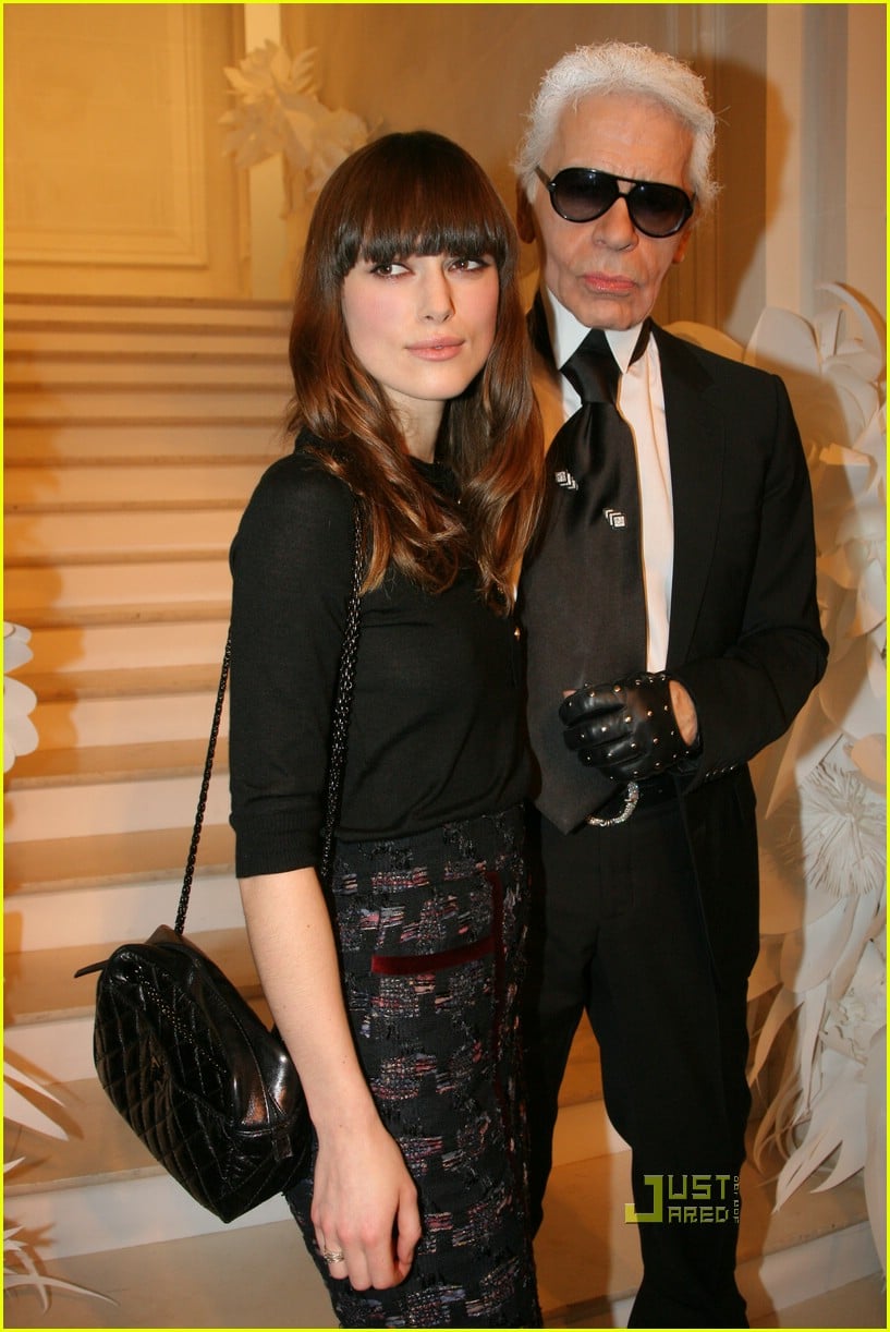 Keira Knightley & Karl Lagerfeld: Chanel Show-Offs: Photo 1683451 ...