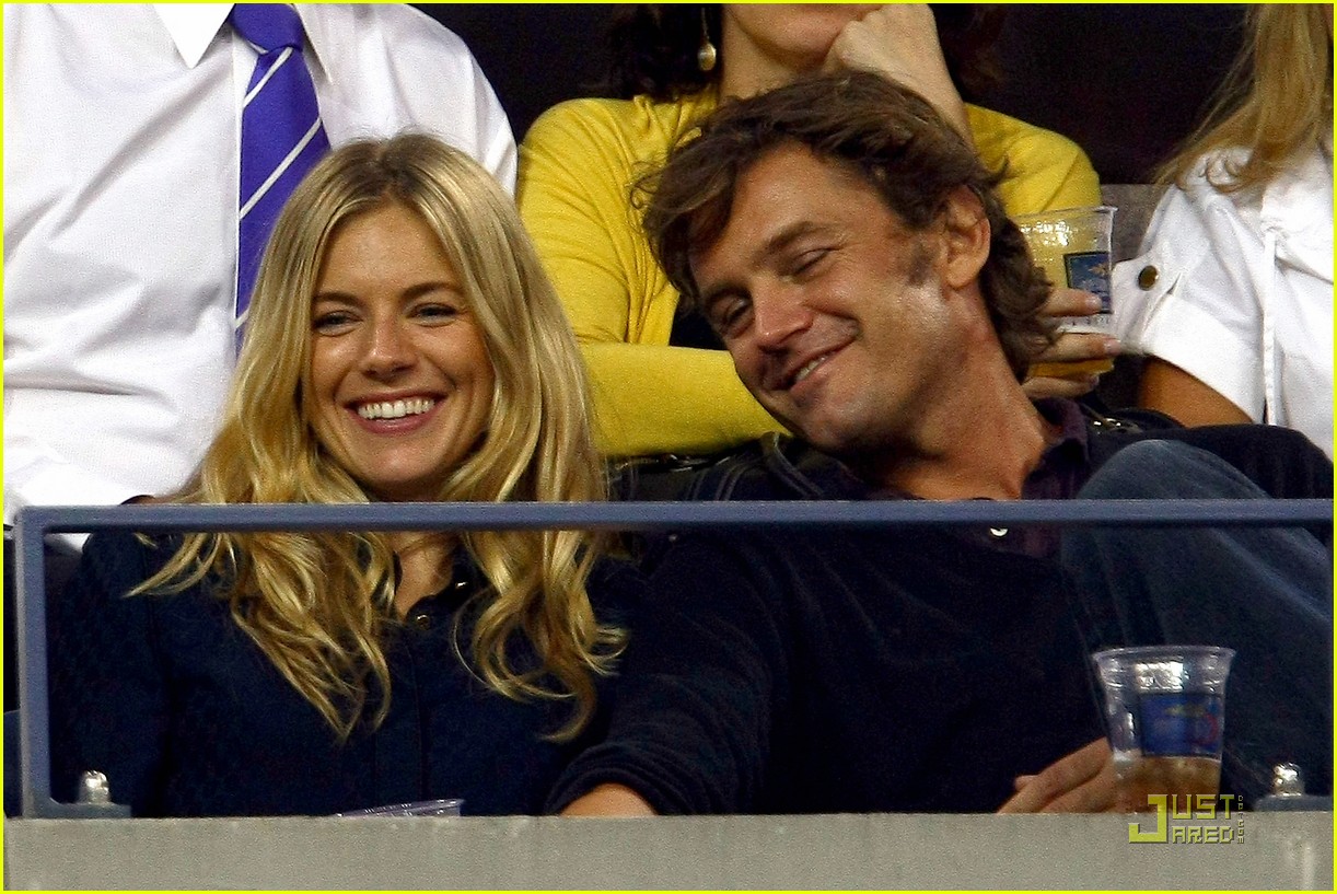 Sienna Miller & George Baker: U.S. Open PDA!: Photo 2188131 | George ...