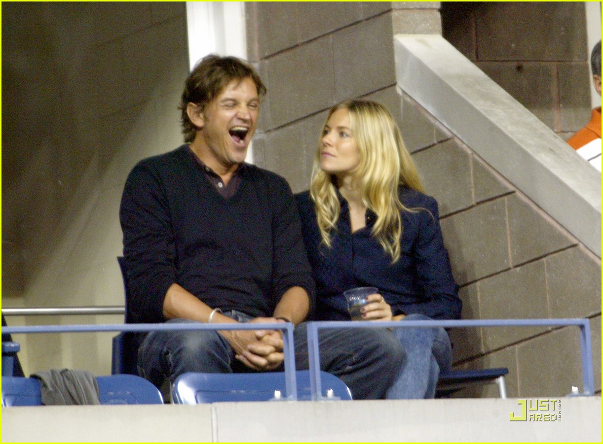 Sienna Miller & George Baker: U.S. Open PDA!: Photo 2188171 | George ...