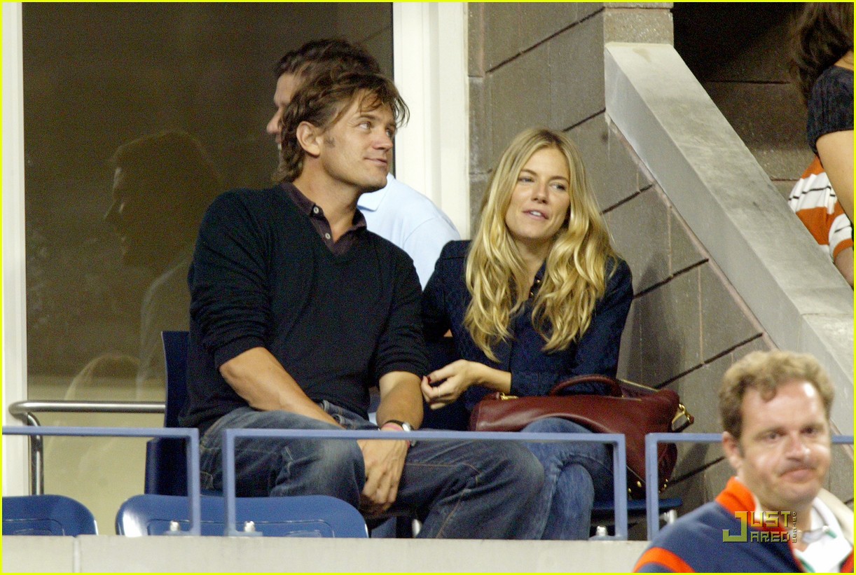 Sienna Miller & George Baker: U.S. Open PDA!: Photo 2188211 | George ...