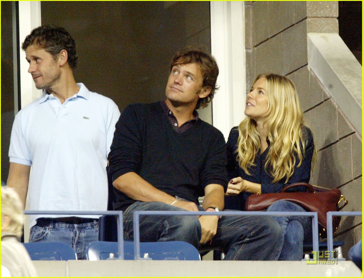 Sienna Miller & George Baker: U.S. Open PDA!: Photo 2188221 | George ...
