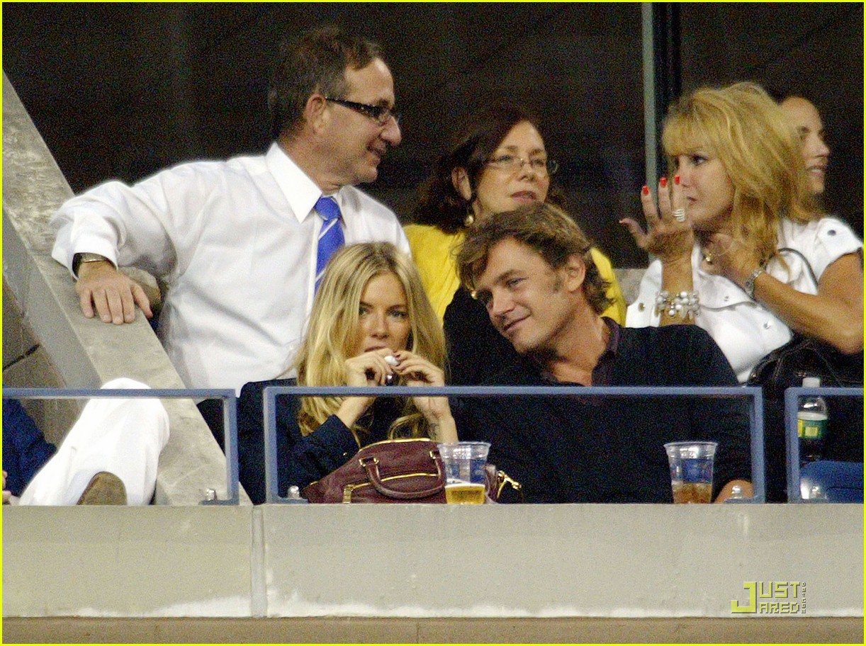 Sienna Miller & George Baker: U.S. Open PDA!: Photo 2188261 | George ...