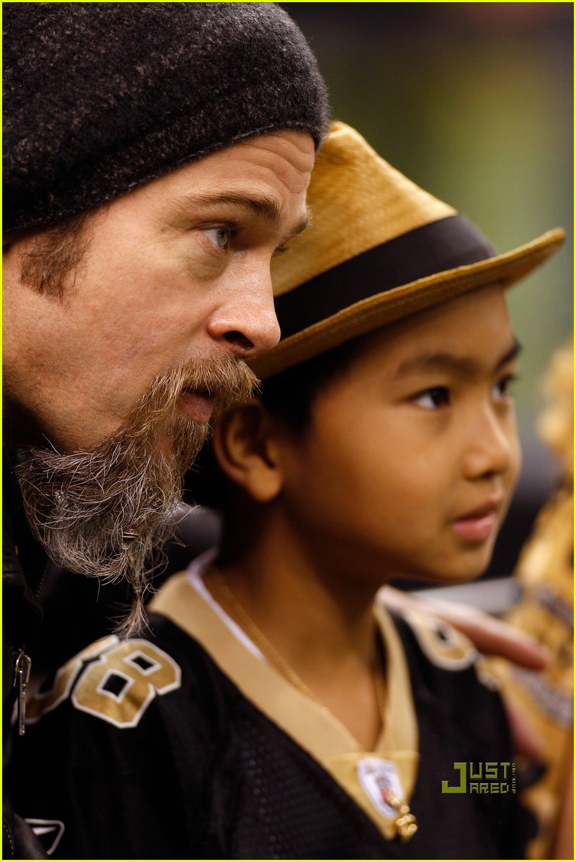 Brad Pitt & Maddox: New Orleans Football Time!: Photo 2408835 ...
