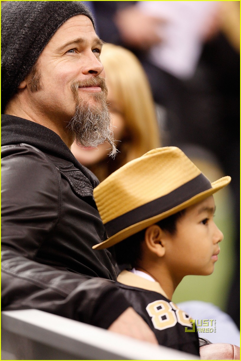 Brad Pitt & Maddox: New Orleans Football Time!: Photo 2408837 ...