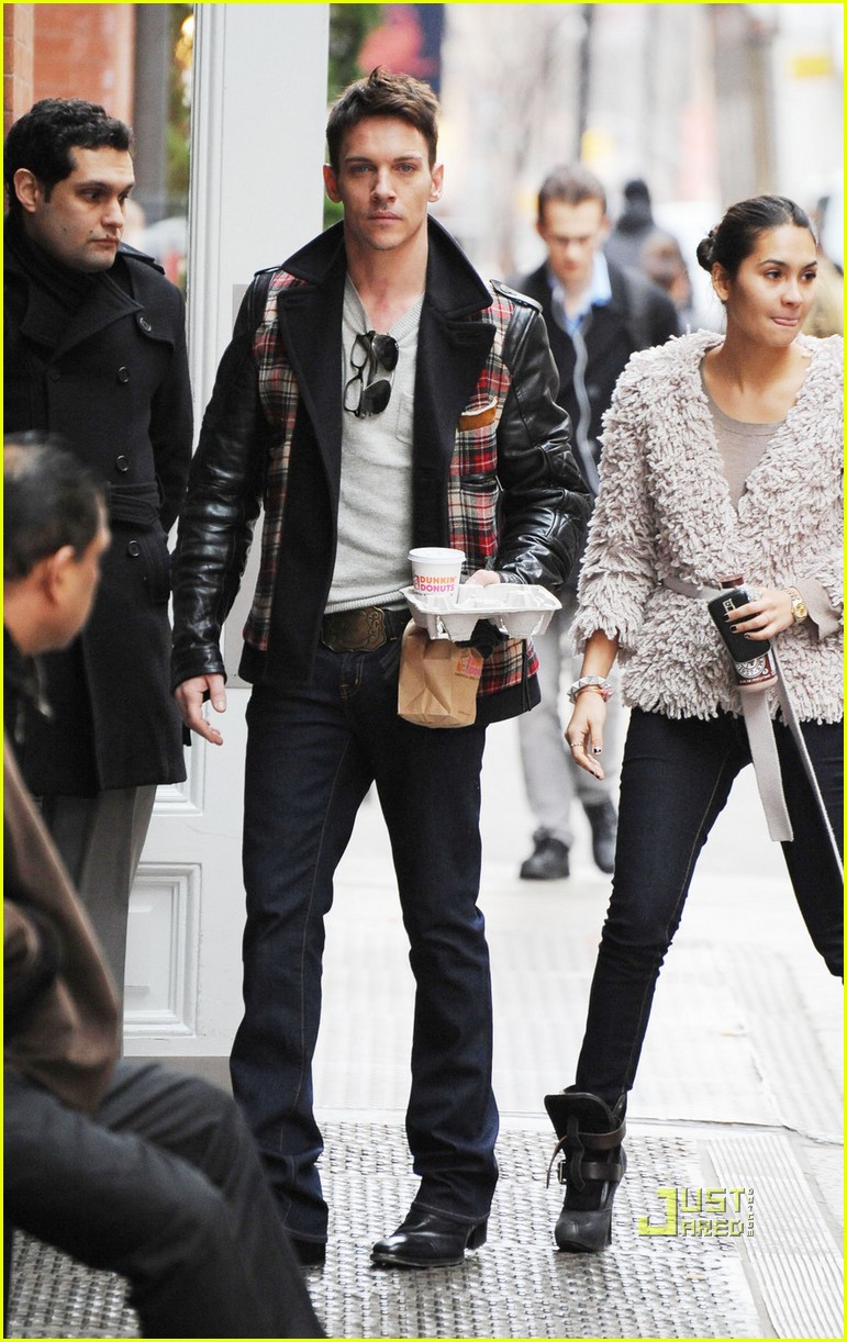 Jonathan Rhys Meyers & Reena Hammer Run On Dunkin: Photo 2424784 ...