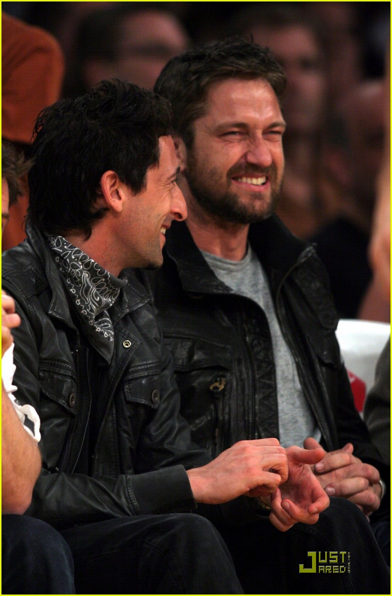 Gerard Butler & Adrien Brody: Let's Go Lakers: Photo 2436408 | Adrien ...