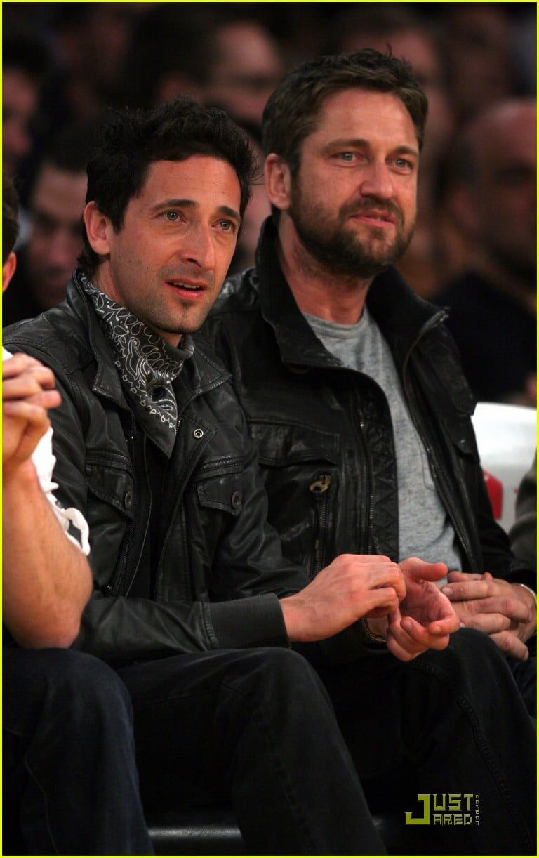 Gerard Butler & Adrien Brody: Let's Go Lakers: Photo 2436411 | Adrien ...
