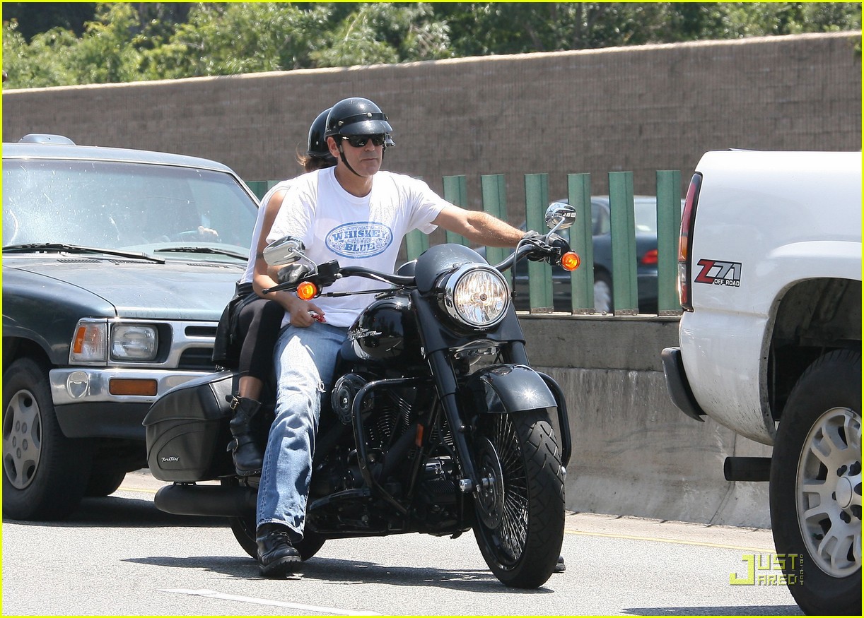 George Clooney & Elisabetta Canalis: Motorcycle Mates: Photo 2456627 ...
