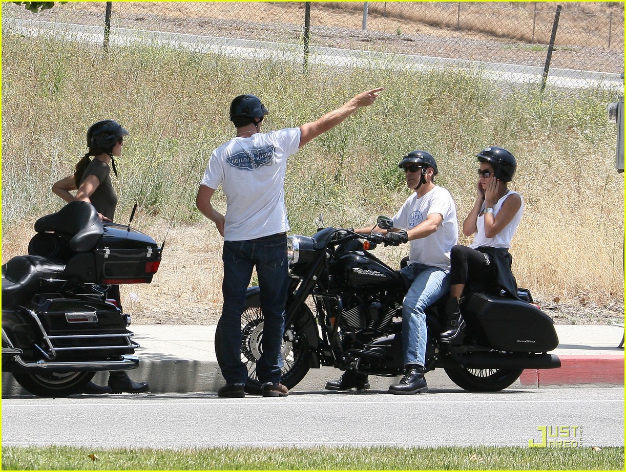 George Clooney & Elisabetta Canalis: Motorcycle Mates: Photo 2456630 ...