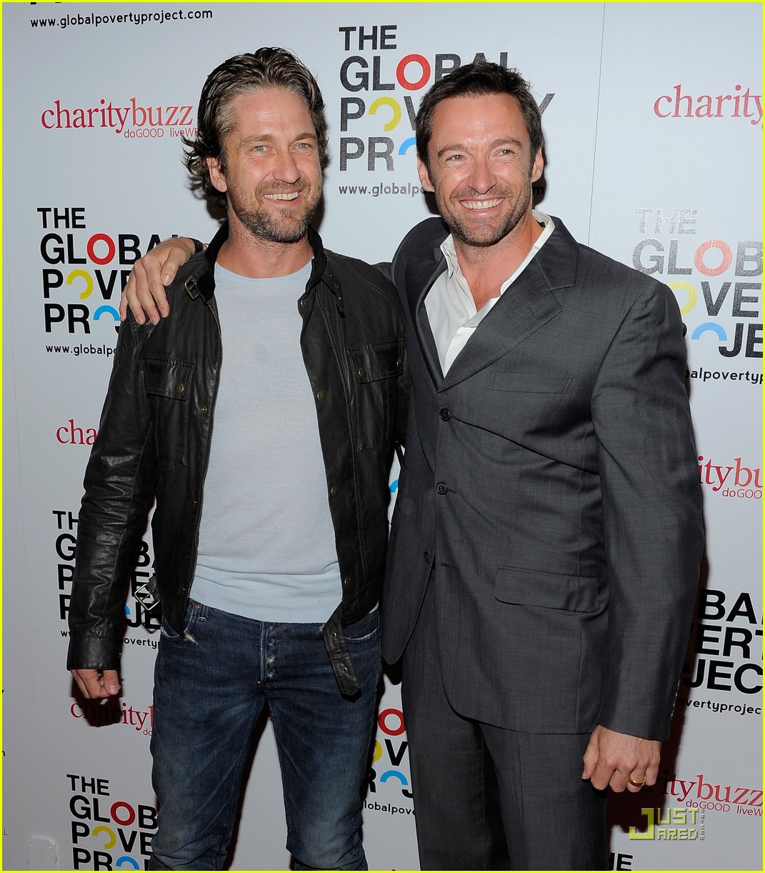 Gerard Butler & Hugh Jackman: Global Poverty Project Pals: Photo ...