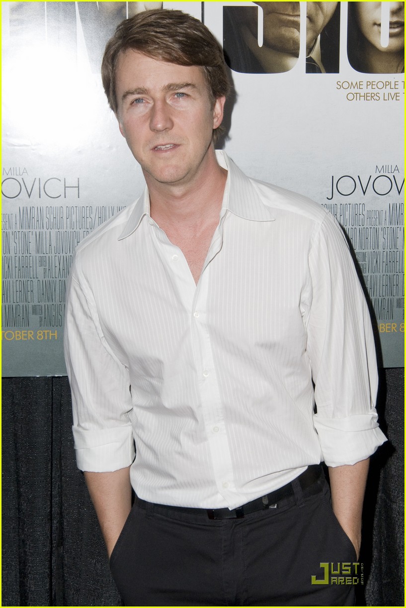 Milla Jovovich & Ed Norton: 'Stone' Stars: Photo 2485414 | Edward ...