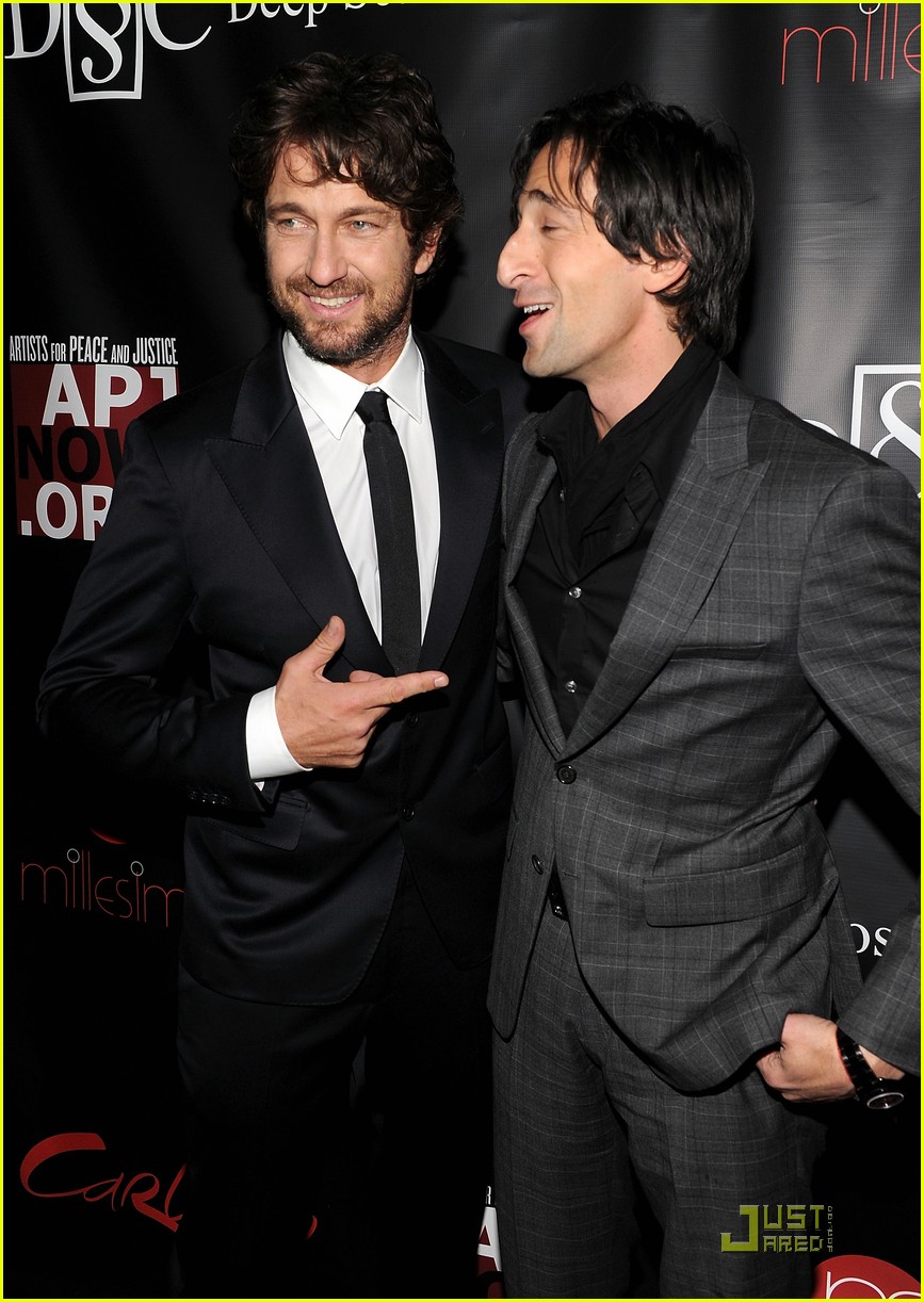 Gerard Butler & Adrien Brody: 'Let's Build A School For Haiti!': Photo ...