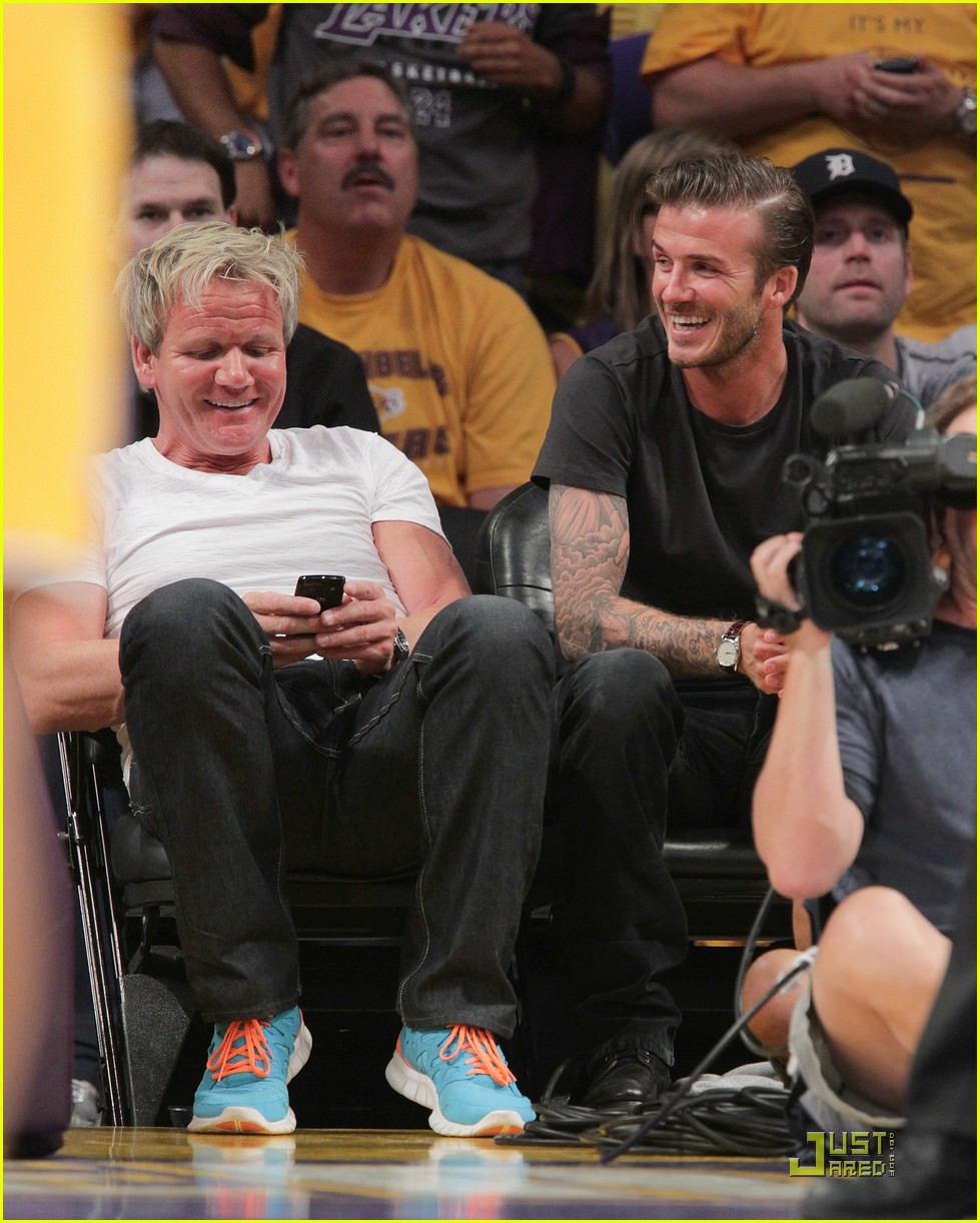 David Beckham & Gordon Ramsay Watch The Lakers Lose: Photo 2540671 ...