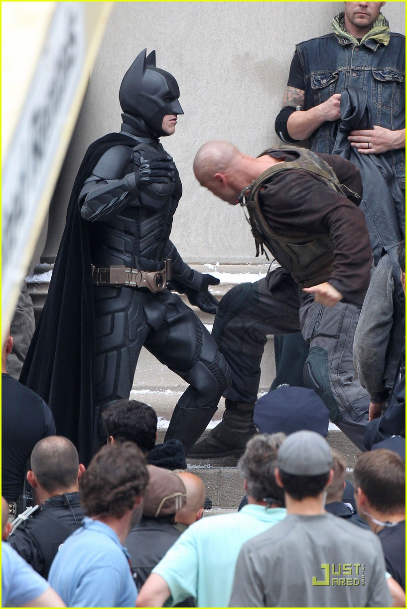 Tom Hardy & Christian Bale: Bane & Batman Battle!: Photo 2566312 ...