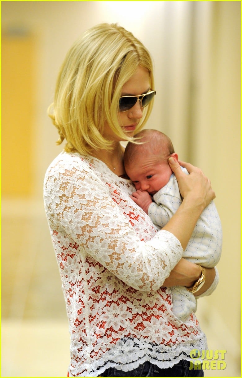 January Jones: Baby Xander's First Pictures!: Photo 2588856 | Celebrity ...