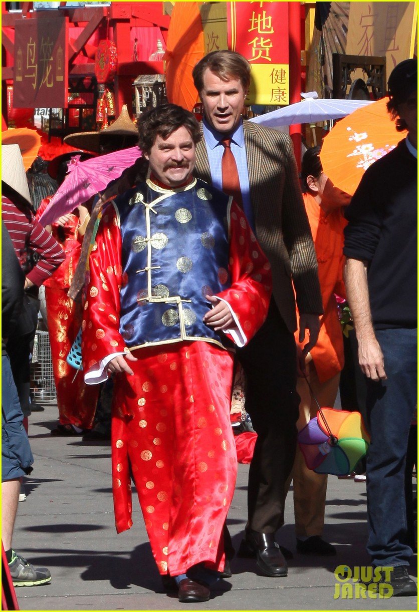 Zach Galifianakis & Will Ferrell: 'Dog Fight' in Chinatown!: Photo ...