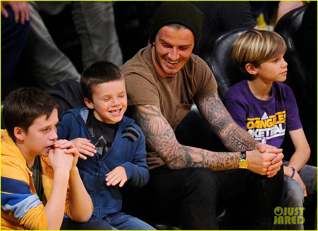 David Beckham: Lakers Game with the Boys!: Photo 2630411 | Brooklyn ...