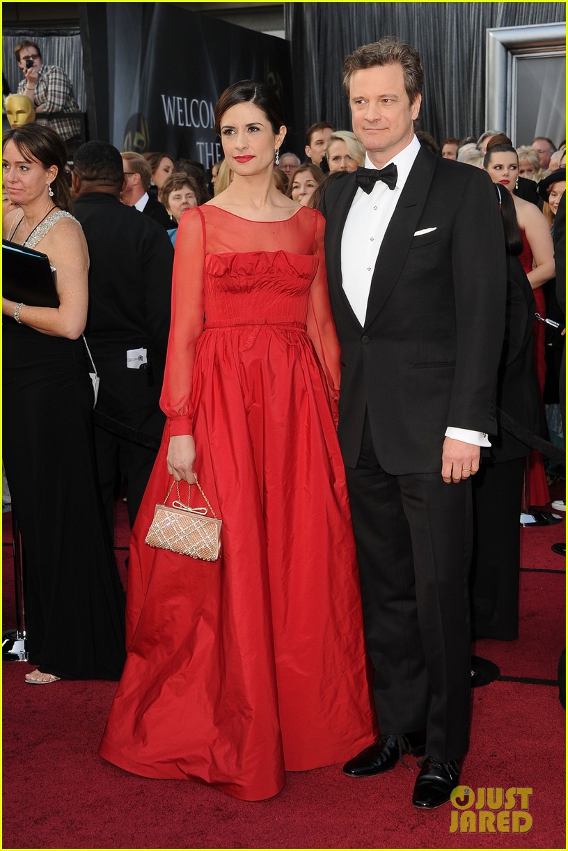 Colin Firth & Livia Giuggioli - Oscars 2012 Red Carpet: Photo 2633583 ...