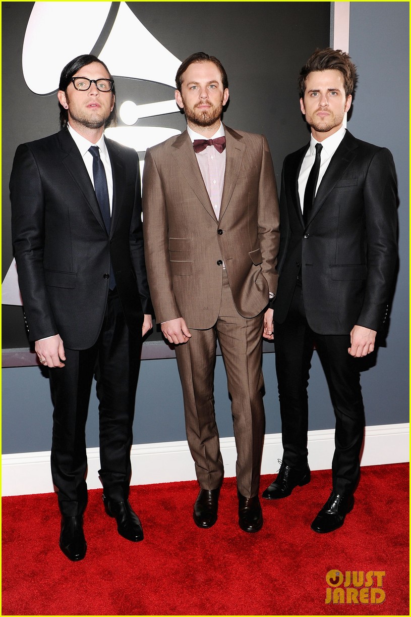 Kings of Leon - Grammys 2012 Red Carpet with Lily Aldridge: Photo ...