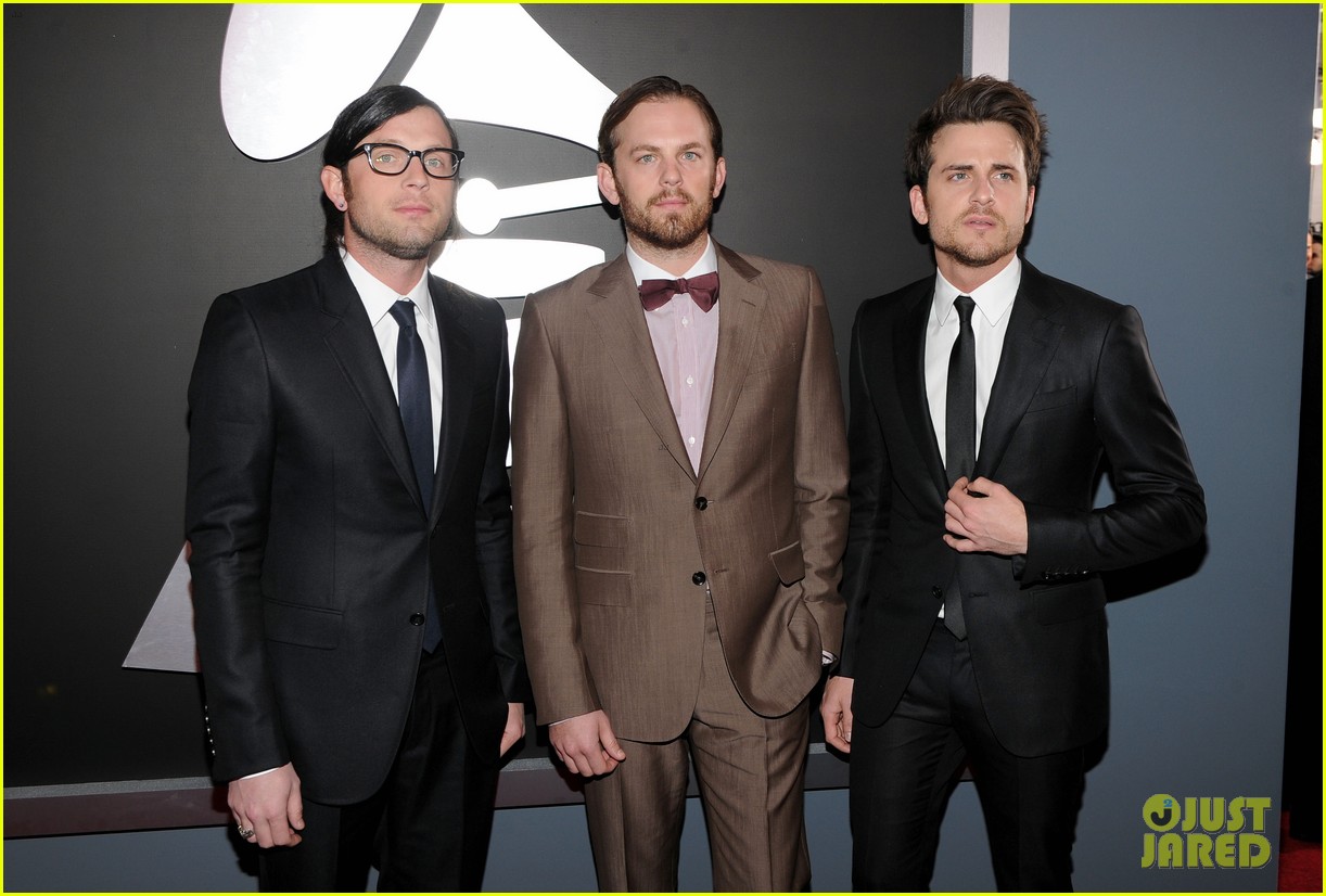 Kings of Leon - Grammys 2012 Red Carpet with Lily Aldridge: Photo ...