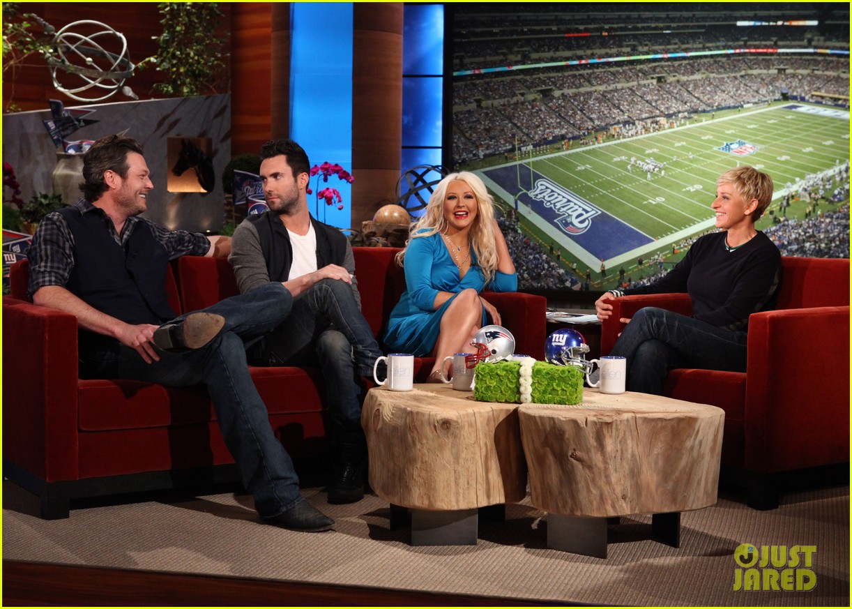 Christina Aguilera & Adam Levine: 'Ellen' Appearance!: Photo 2624761 ...