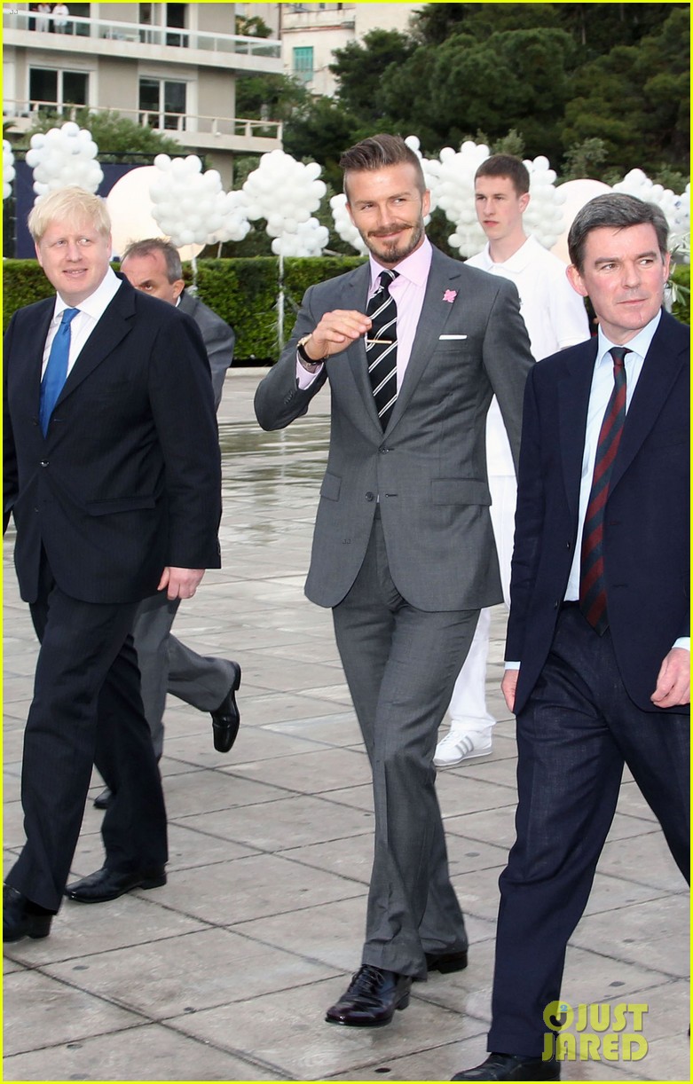 David Beckham: Olympic Torch Handover in Athens: Photo 2663452 | David ...