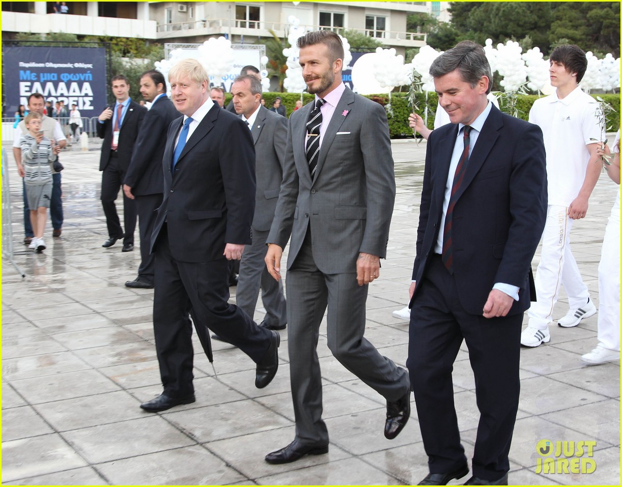David Beckham: Olympic Torch Handover in Athens: Photo 2663454 | David ...