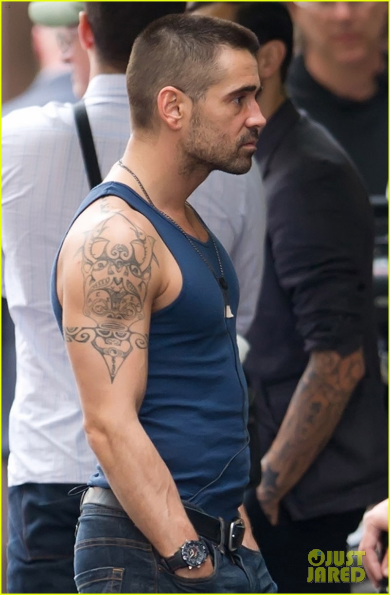 Colin Farrell: Bare Arms on 'Dead Man Down' Set: Photo 2663176 | Colin ...