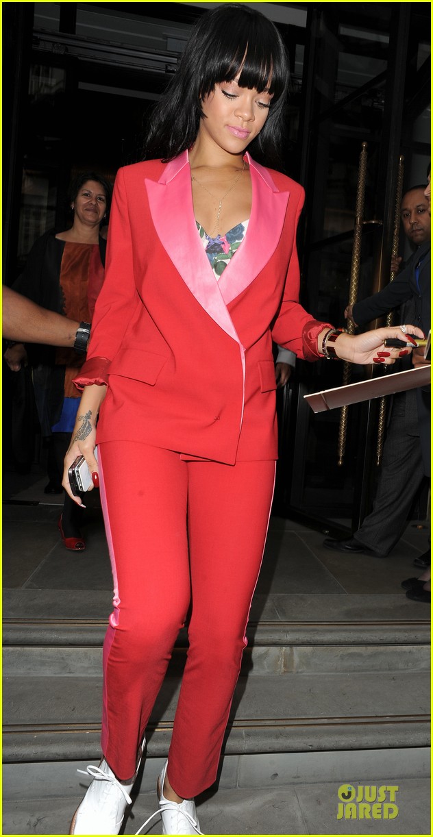 Rihanna Red Jumpsuit