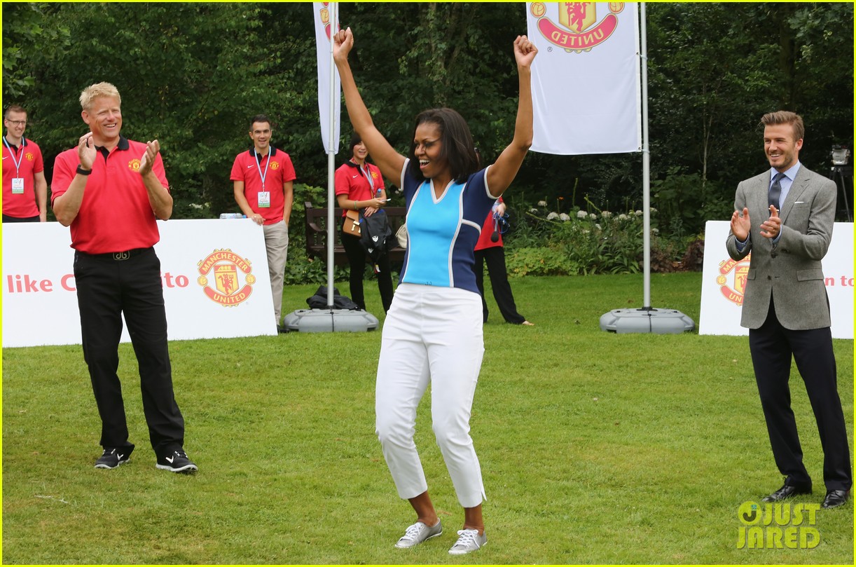 Michelle Obama & David Beckham Prep for London Olympics!: Photo 2692827 ...