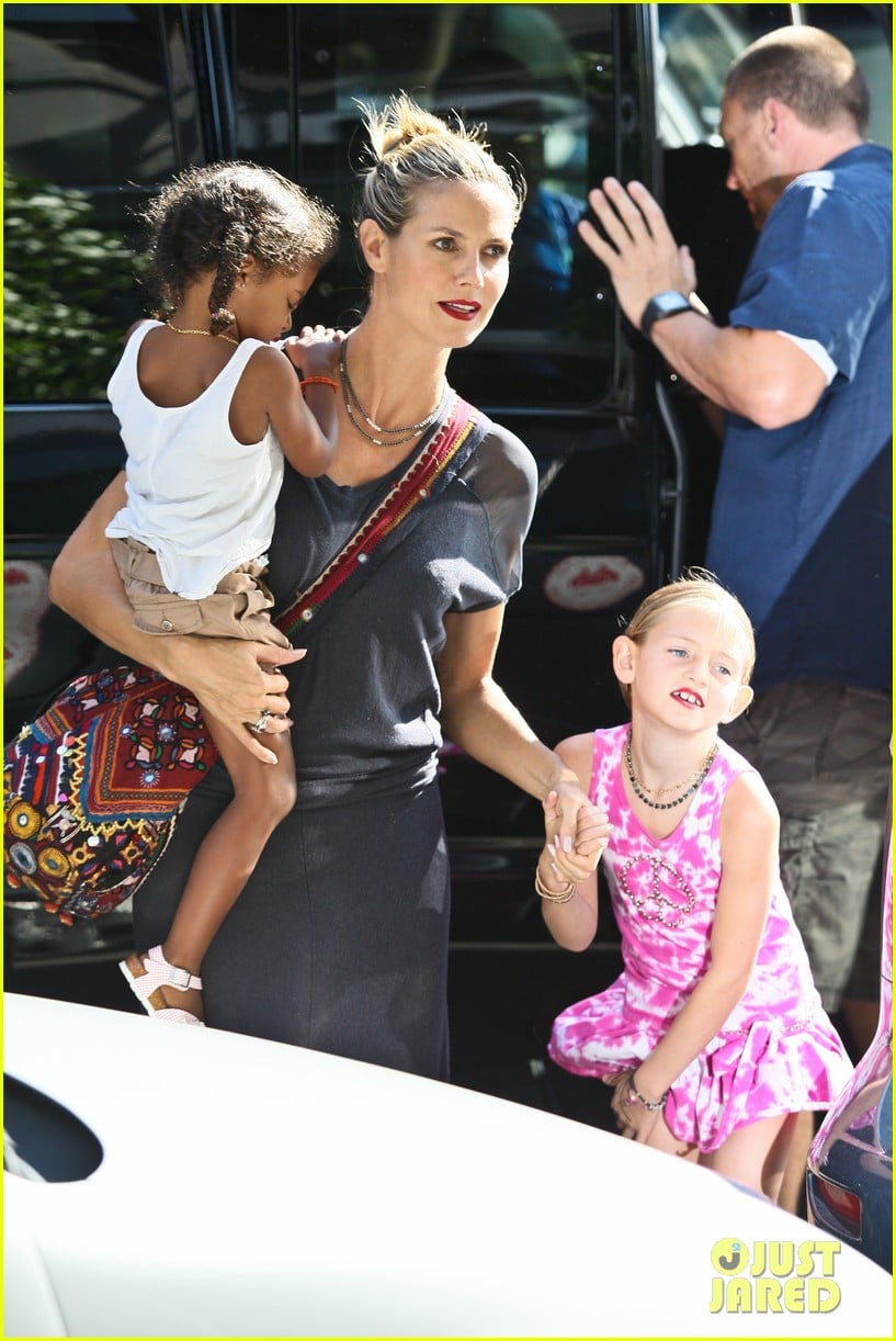 Heidi Klum, Leni, & Lou: Red Lips Trio!: Photo 2691748 | Celebrity ...