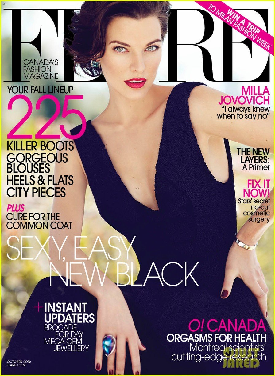 Milla Jovovich Covers 'Flare' October 2012: Photo 2709373 | Magazine ...