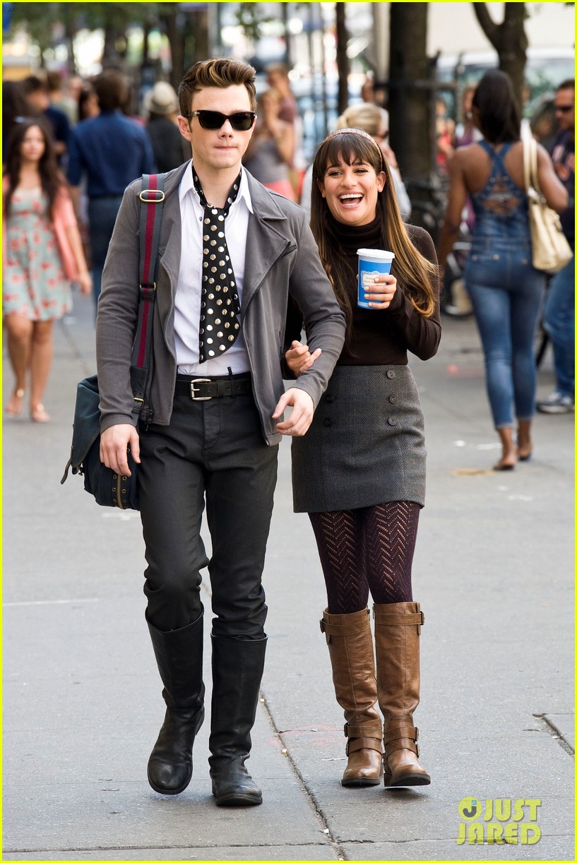 Lea Michele & Cory Monteith: Holding Hands on 'Glee' Set!: Photo ...