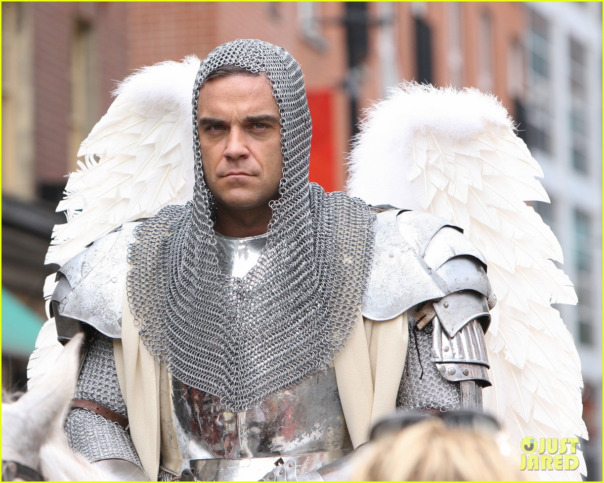 Robbie Williams: Knight of Armor Angel for New Music Video!: Photo ...