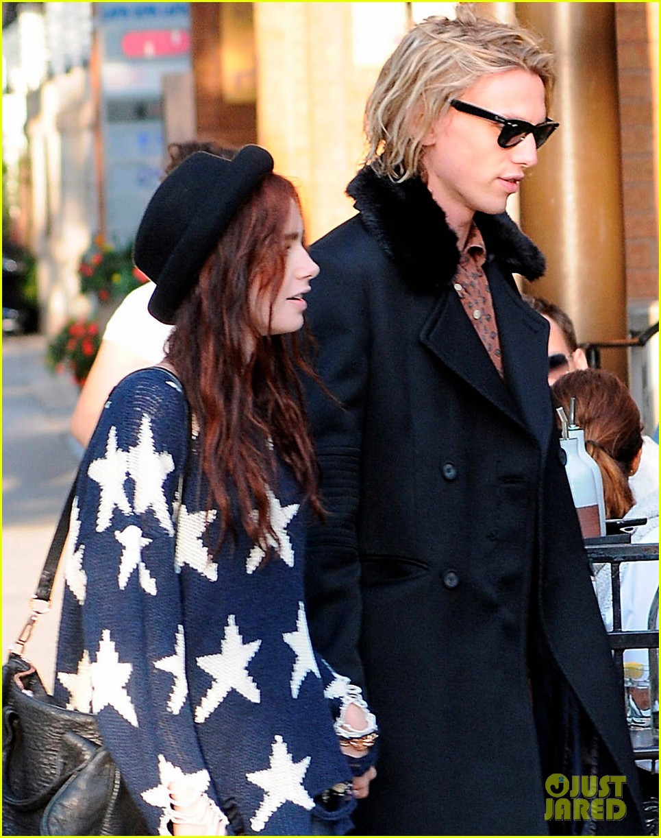 Lily Collins & Jamie Campbell Bower Hold Hands in Toronto!: Photo ...