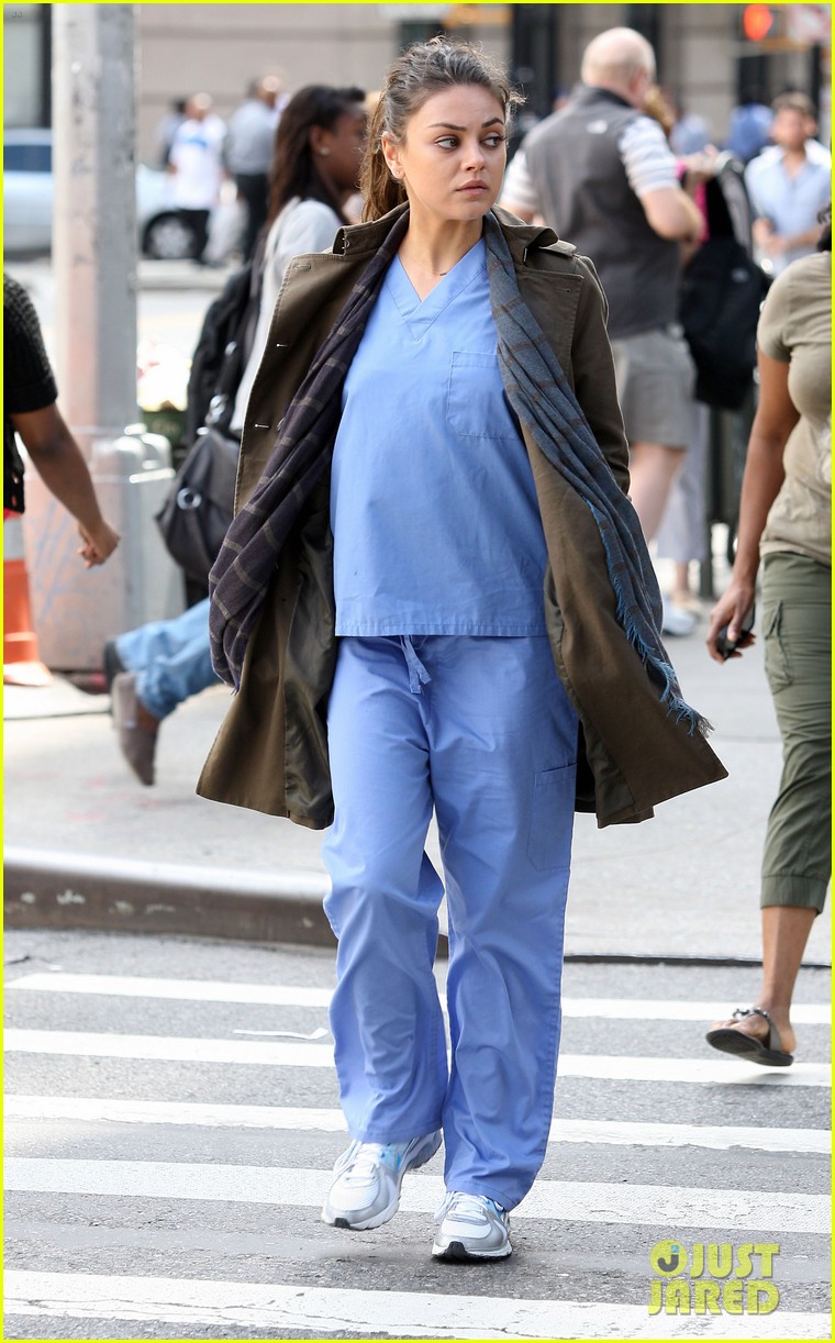 Mila Kunis: Hospital Scrubs for 'Angriest Man'!: Photo 2719119 | Mila ...