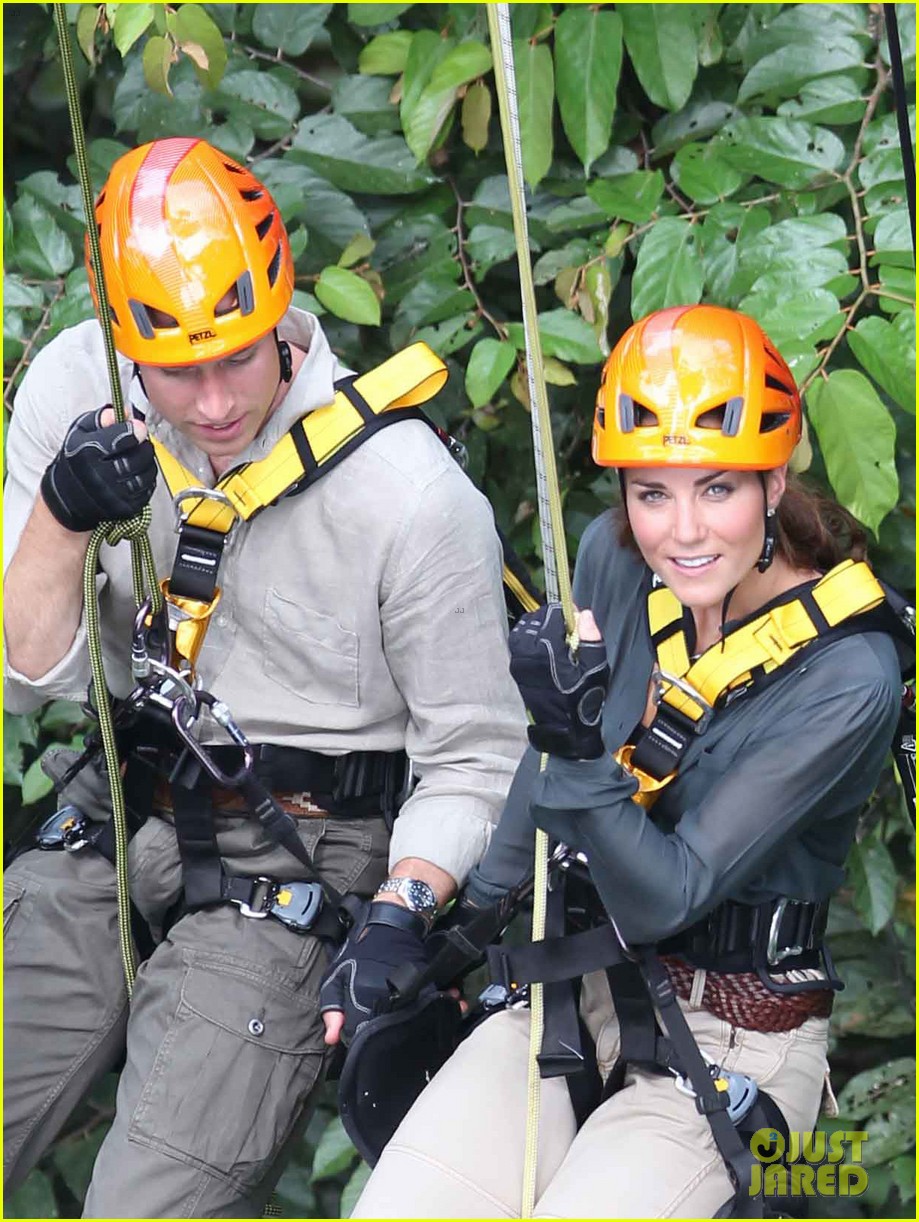 Prince William & Duchess Kate: Hoisted Up A 130-Foot Tree In The ...