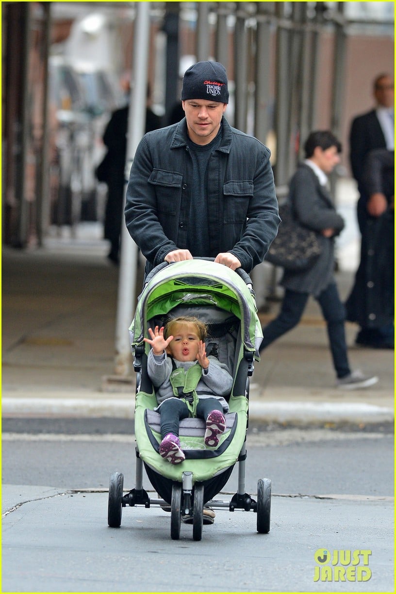 Matt Damon: SoHo Stroll with Stella!: Photo 2735907 | Celebrity Babies ...