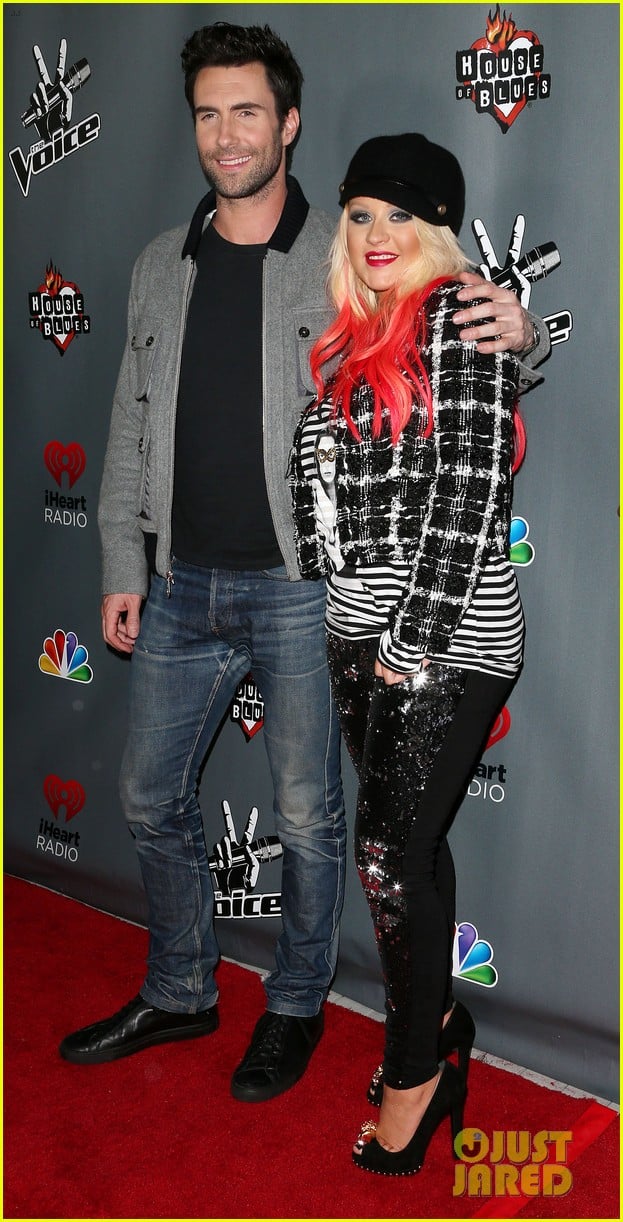 Christina Aguilera: 'The Voice' Final 12 Party with Adam Levine!: Photo ...
