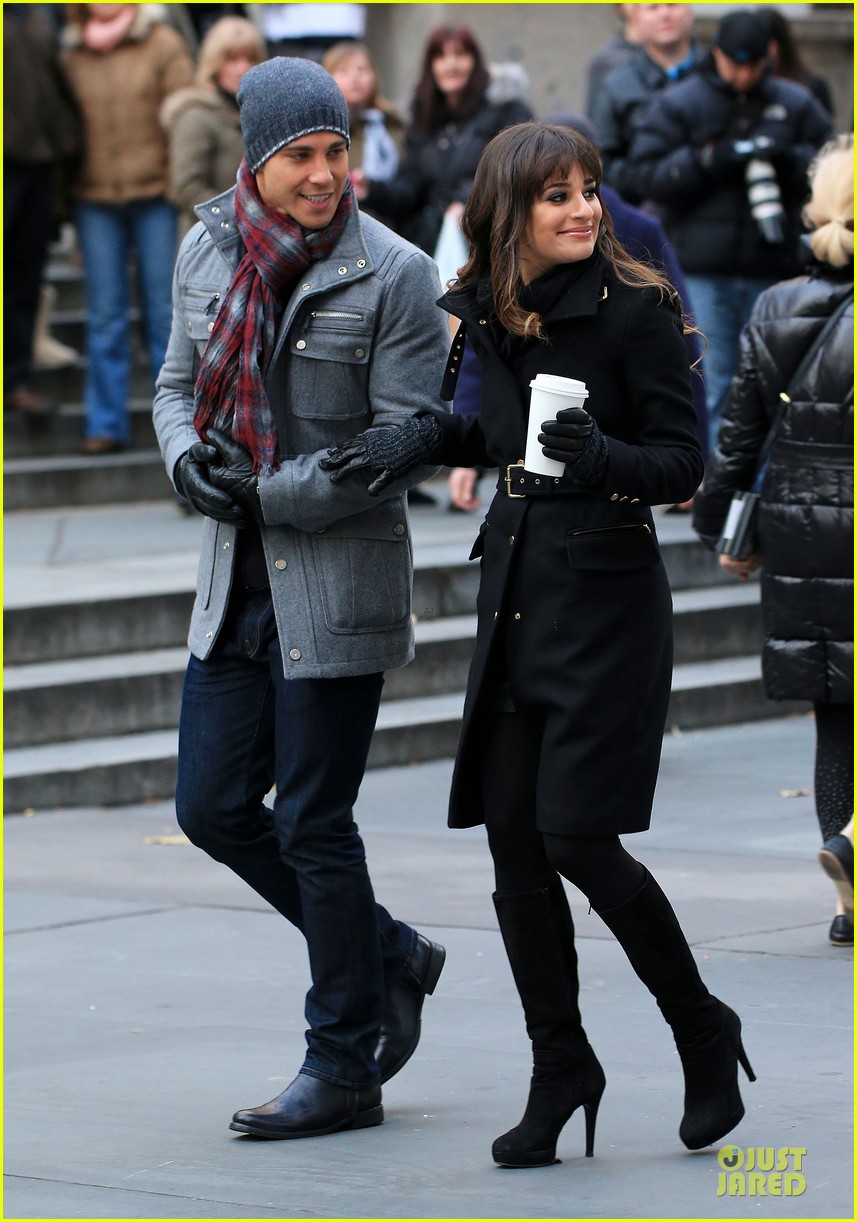 Lea Michele & Chris Colfer: Photo Moment on 'Glee Set': Photo 2760132 ...