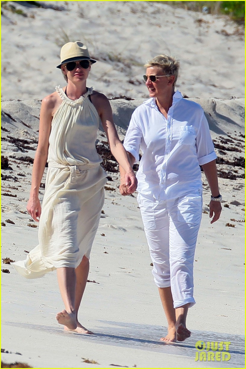 Ellen DeGeneres & Portia De Rossi: Holding Hands in St. Barts!: Photo ...