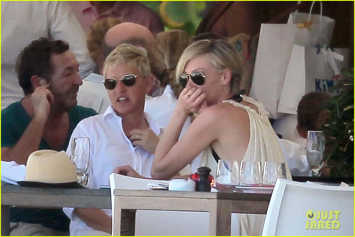 Ellen DeGeneres & Portia De Rossi: Holding Hands in St. Barts!: Photo ...