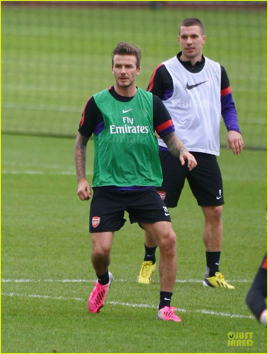 David Beckham: Fitness Workout at Arsenal FC Training Center!: Photo ...