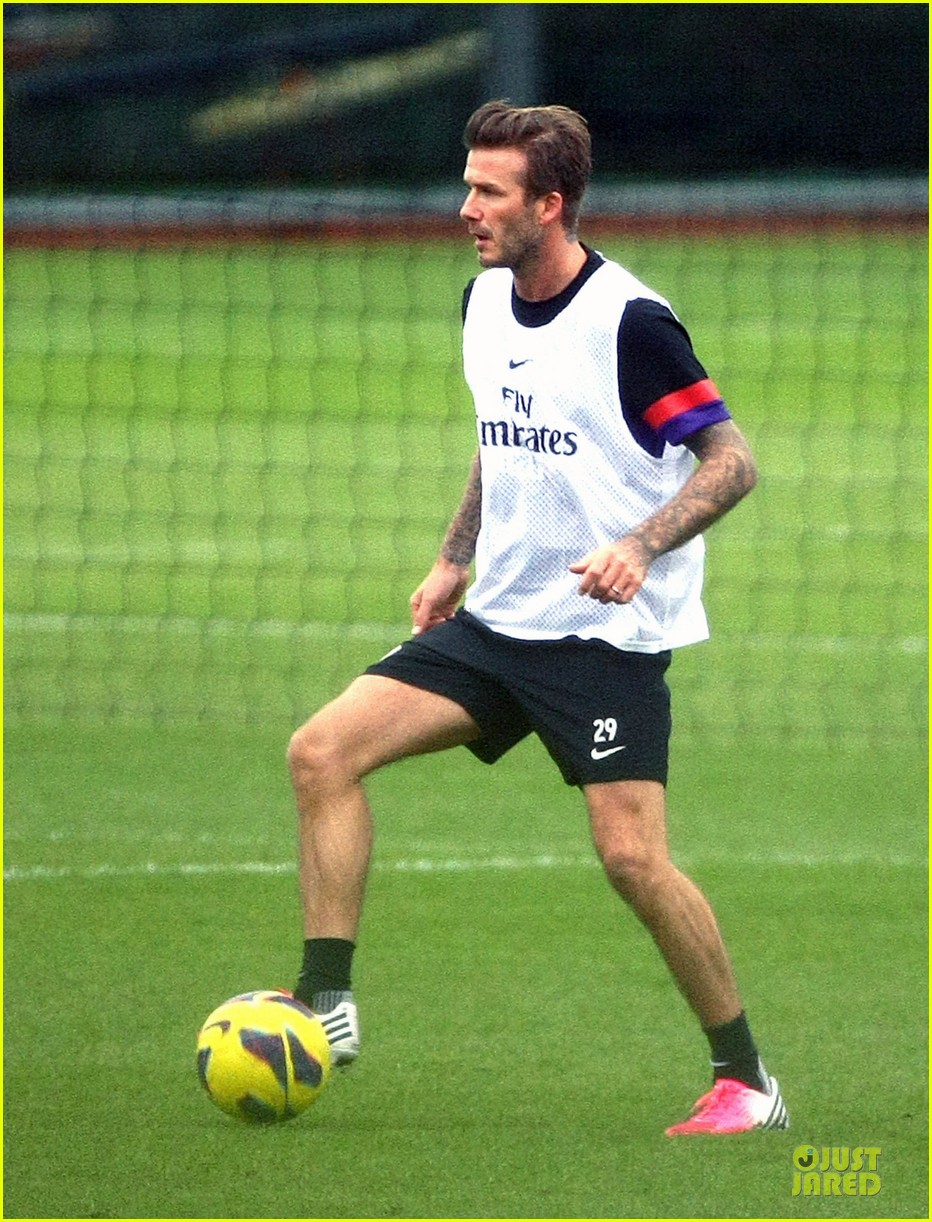 David Beckham: Fitness Workout at Arsenal FC Training Center!: Photo ...