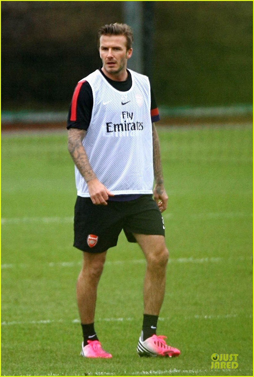 David Beckham: Fitness Workout at Arsenal FC Training Center!: Photo ...